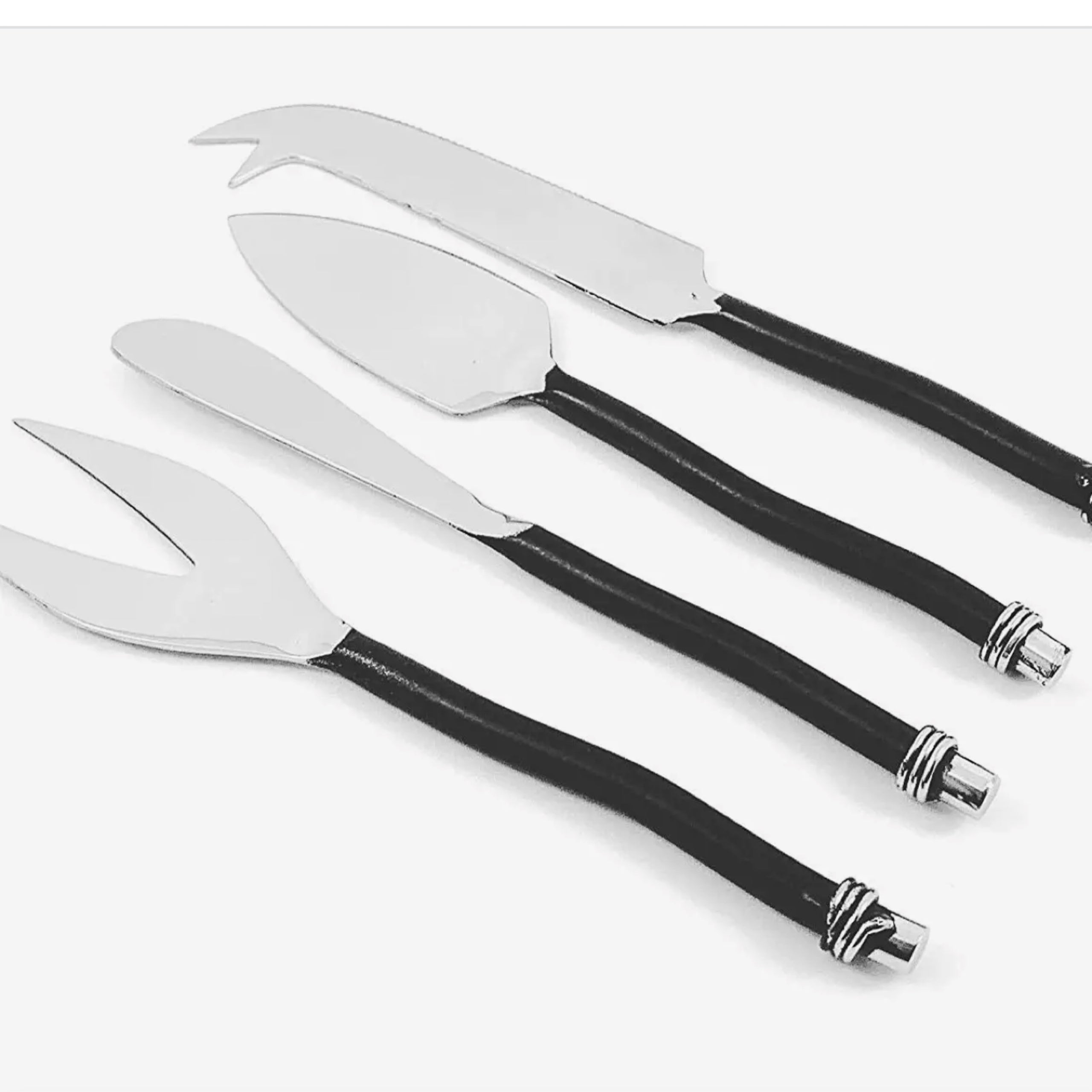 Modern Stainless/black Cheese Charcuterie set